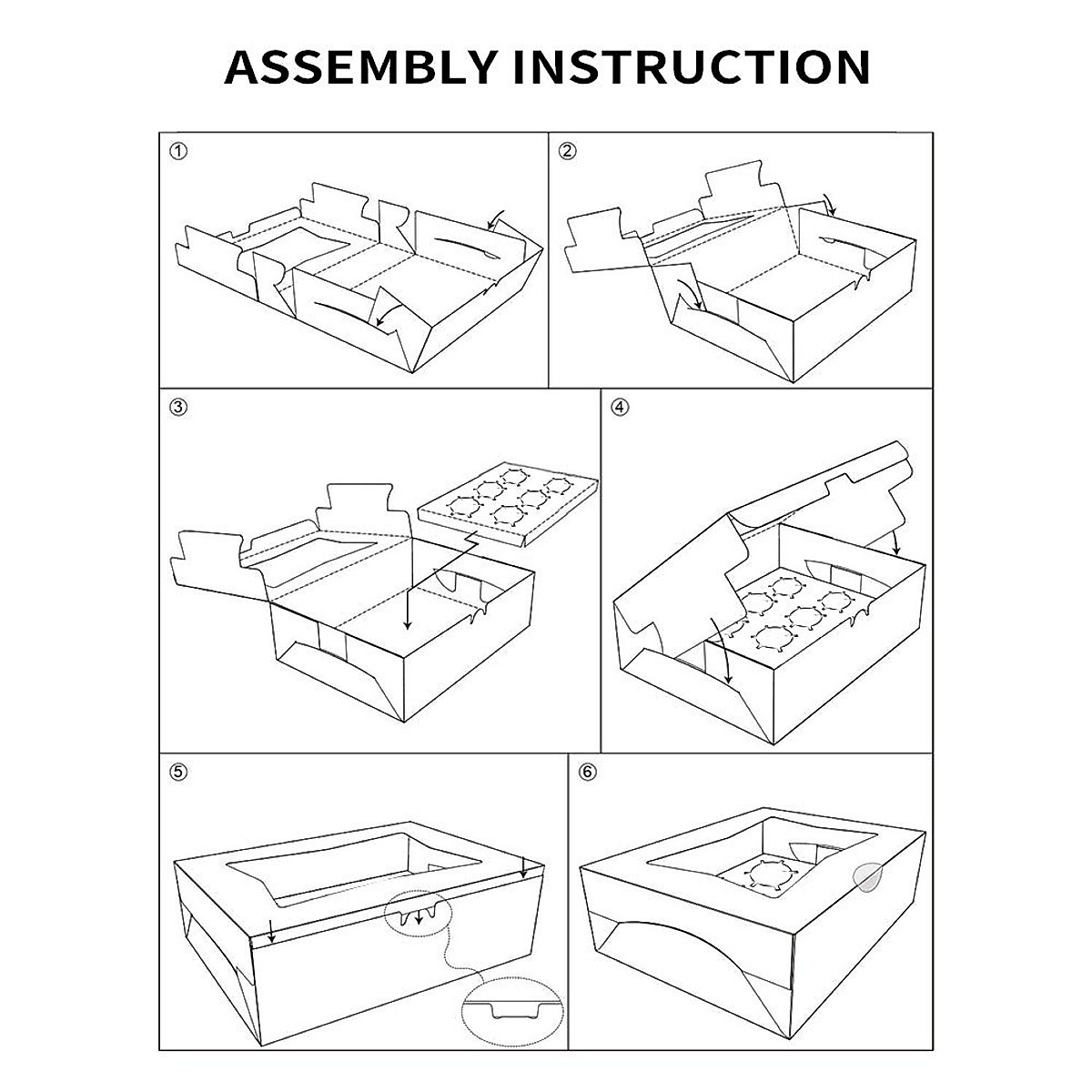 30-Set Cupcake Boxes with Inserts and Window Hold 6 Cupcakes, 9.4'' x 6.3'' x 3'', Brown Food Grade Kraft Cupcake Holder for Cookies, Muffins, Bakeries