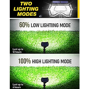 BRILLANFIRE Solar Flood Lights Outdoor, IP65 Waterproof 28 LEDs Solar Powered Spot Lights Outdoor, [2 Pack/2 Modes] 2-in-1 Solar Lights Outdoor Waterproof for Yard Garden Patio Driveway Pool Walkway