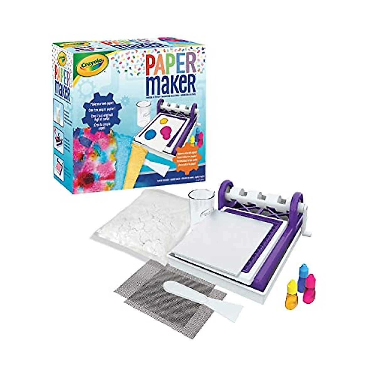 Crayola Paper Maker, Paper Making DIY Craft Kit, Gift for Kids, 7, 8, 9, 10