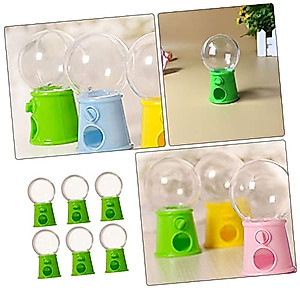 Abaodam 12 pcs Plasticcandy Party Bank Money Green Favor Rotatable Gift Kids Mini Candy Day Machine Bubble Dispenser Gum Light Desktop Playthings Catcher Gumballs Vending Golden