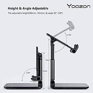 Adjustable Cell Phone Stand for Desk - Fully Foldable & Portable iPhone Stand, Office Mobile Phone Stand Holder,Cellphone Stand for iPhone 14 Plus 14 13 12 11 Pro Max Mini, Samsung, Smartphones(4-10")