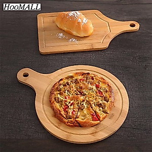 chopping cb Bamboo Cutting Board Round Wooden Cutting Board Kitchen Cutting Board Bamboo Solid Wood Food Board Pizza Bread Fruit Can Hang Cutting Board board ( Size : Round )