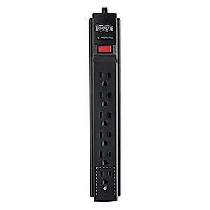 Tripp Lite Protect It! 6-Outlet Surge Protector w/ 15ft Cord, 790 Joules - Black