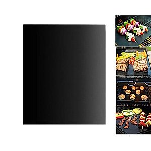 YFeiQi Reusable Non Stick Barbecue Accessories, 13"x16, high Temperature Resistant, Easy to Clean, Barbecue mat Outdoor Baking mat Outdoor Picnic Cooking Barbecue Oven Tool (1PCS)