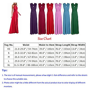 Women Evening Long Dress Convertible Multi Way Wrap Wedding Bridesmaid Dresses Party Pageant Cocktail Ball Prom Gown Summer Beach Maxi Sundress Lady Transformer Bandage Dress Hot Pink XL