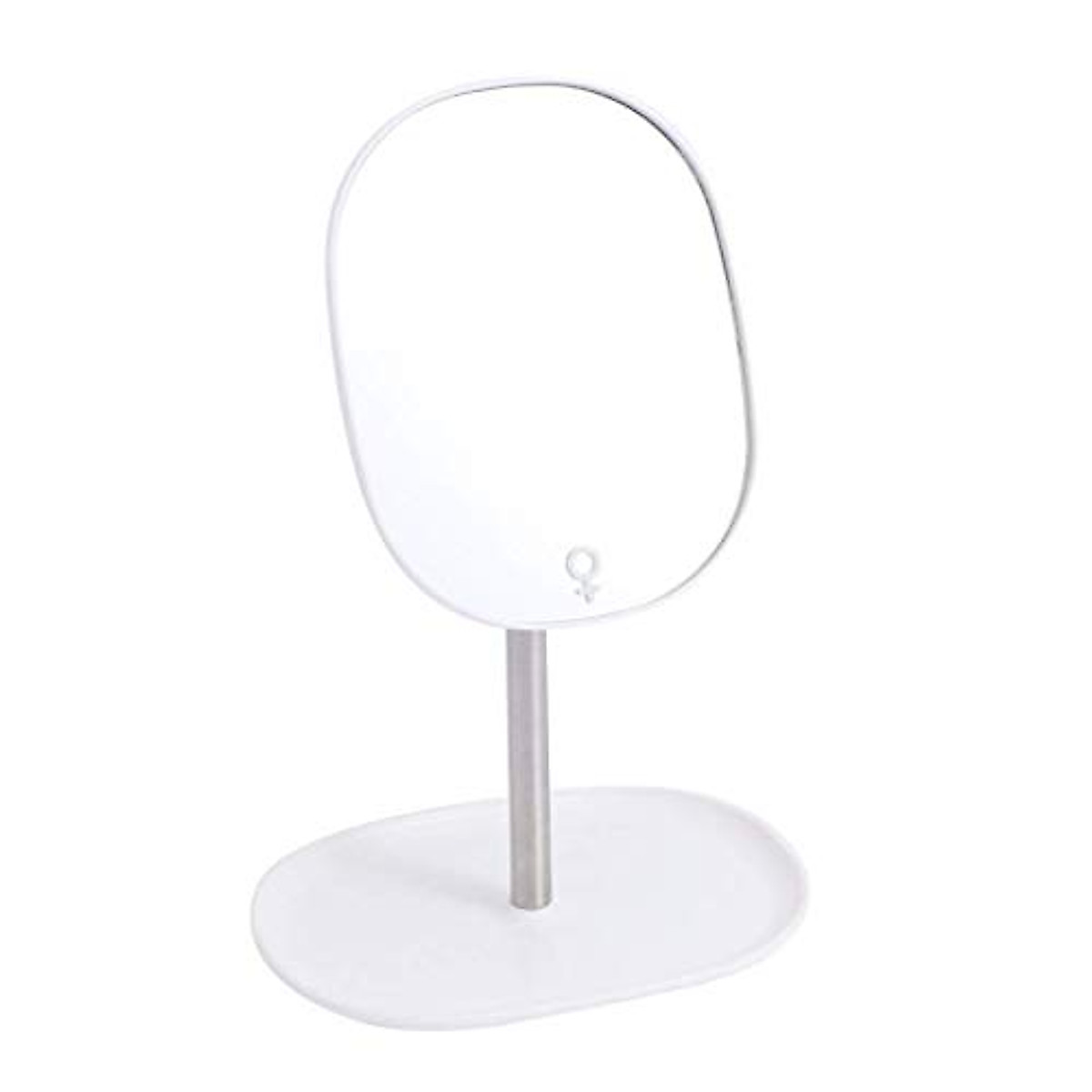 ZXY-NAN Bathroom Mirror Make-up Mirror White 360 ??deg; Swivel Portable Mirror HD Princess Compatible with Indoor use with a Desk Bathroom Mirrors