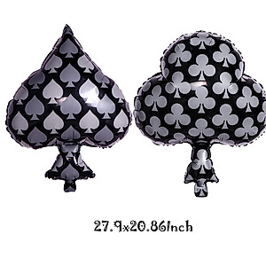 Casino theme party supplies foil balloons Las Vegas theme party Poker night party supplies,Heart Spade Diamond Club Shaped Balloons and Dice Shaped Balloons for casino theme birthday decoration