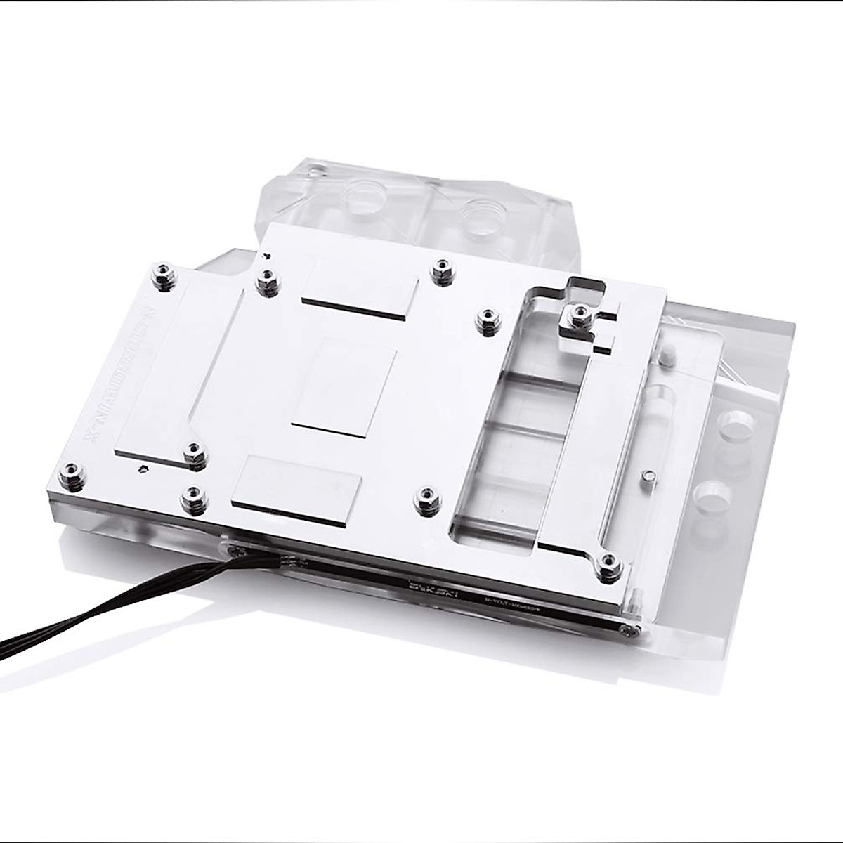 GPU Copper Waterblock G1/4 Threads Full Cover Water Cooling Water Block PC Liquid Cooling GPU Watercooling Block for Graphic Card ZOTAC Gaming GeForce GTX 1660 Twin Fan 5V RGB RBW LED