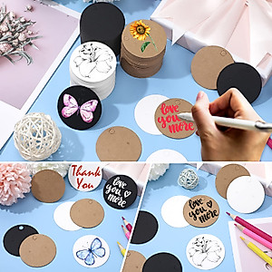 Tenare 300 Sets Earring Display Cards for Selling 300 Pcs Round Cardboard Earring Holder Cards with 300 Pcs Sealing Bag 3 Colors Blank Kraft Paper Earring Display Tags for Ear Studs and Earrings