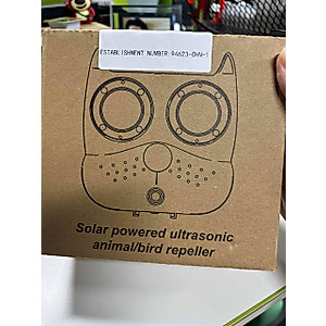 2 Pack Solar Animal Repeller Ultrasonic Cat Repellent Outdoor, Deer Repellent Devices with Motion Sensor, Safe Animal Deterrent to Repel Deer Cat Rabbit Dog Coyote Raccoon Squirrel Skunk for Yard