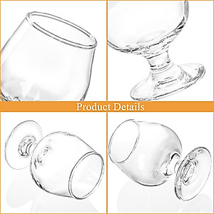 ZOOFOX Set of 6 Small Brandy Snifters, 5 oz Shot Glasses, Cute Brandy Cognac Glasses for Scotch, Bourbon, Tequila, Whisky or Spirit