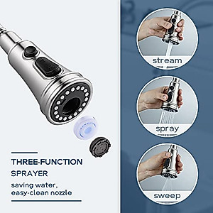 ARRISEA Touchless Kitchen Faucet with Pull Down Sprayer Motion Sensor Smart Activated Hands-Free Kitchen Sink Faucet Brushed Nickel