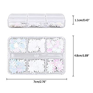 Snowflake Glitter Resin Fillings Flakes Sequins Epoxy Resin Mold Filler for DIY Jewelry Making Nail Art Decor