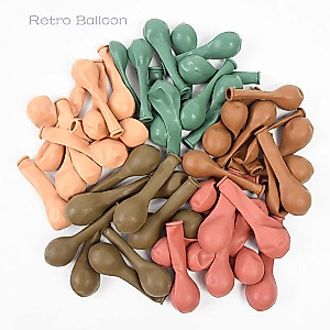 GULELAYAR 100 Pieces 5 Inch Retro Latex Balloons Retro Party Balloons for Birthday Wedding Engagement Baby Shower Graduation Party Art Performance Reveal Decoration
