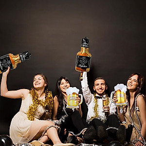 PANRRPERS10 Pcs Whisky Bottle Foil Balloons and Beer Mug Cheers Foil Balloons 16 Inch for Birthday Party Party Decoration Party Beer Festival Supplies