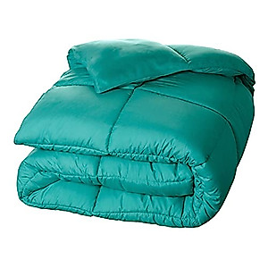 SUPERIOR Down Alternative All Season Comforter, Medium Fill Weight, Perfect for Winter and Summer, Bedding for Bed, Breathable and Comfortable Bedding Duvet Inserts & Bed Sets, Full/Queen, Turquoise