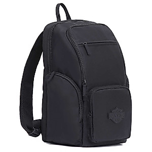 Harley-Davidson Bar & Shield Crinkle Nylon Water-Resistant Backpack - Black