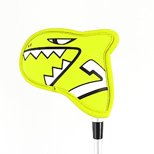 AIMSHARK Palette Golf Iron Covers / 9pcs Set/Golf Head Covers/Golf Club Covers (Bright-Yellow)