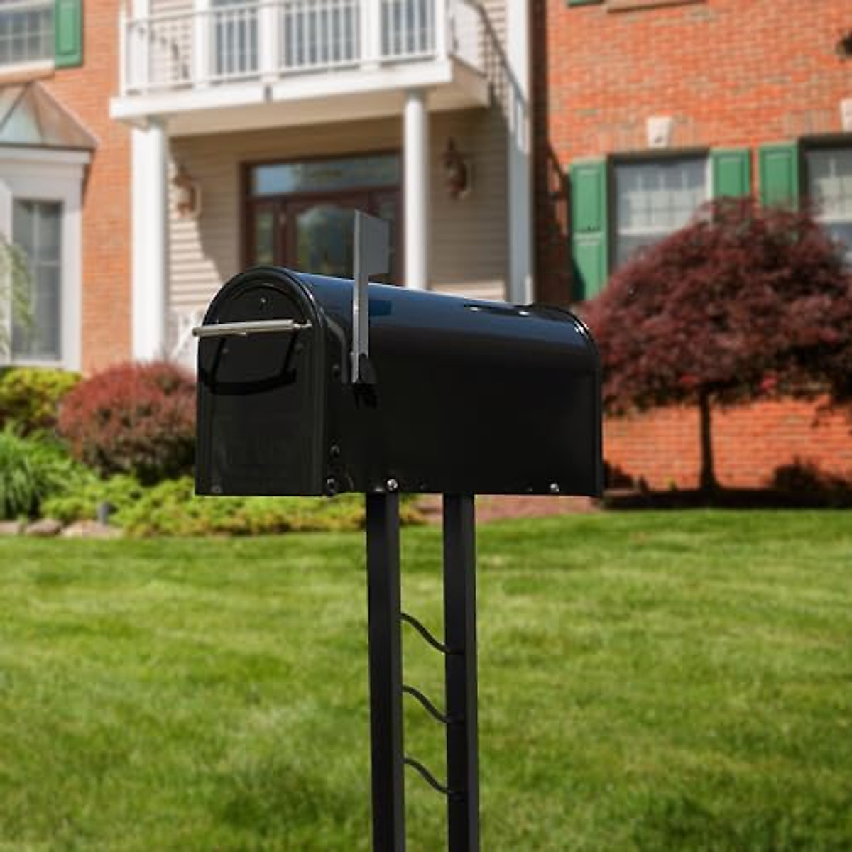 Architectural Mailboxes Montroso Galvanized Steel Mailbox Post, Compatibility Code A, MON00BPEC, Black