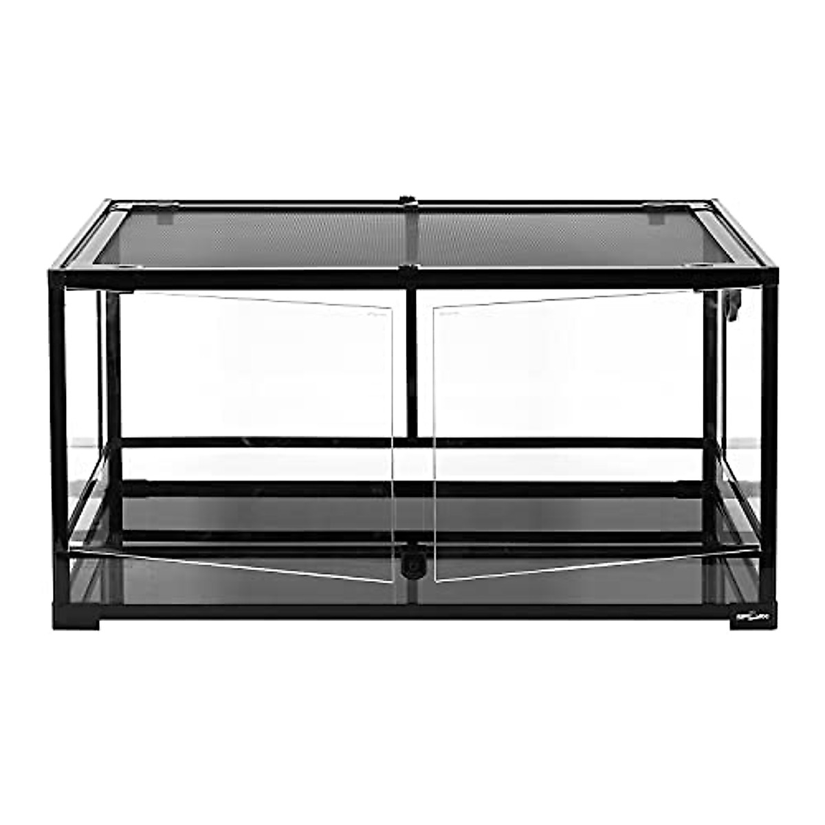 REPTI ZOO Newly 67 Gallon Reptile Glass Terrarium, 2 in 1 Use 36" x 24" x 18" Knock-Down Reptile Habitat Tank with Double Hinge Door & Screen Ventilation Large Reptile Terrarium