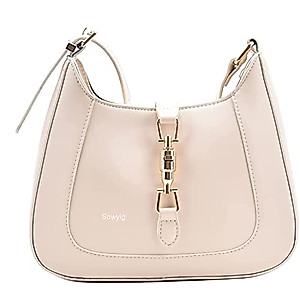 Sowyig Ladies Fashion Shoulder Bags for Women Handbag Crossbody Bag Underarm PU Leather Wallet Tote (White)