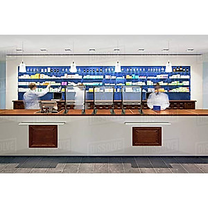 Tabletop Sneeze Shield 24" H X 24" W Protective Barrier with Transaction for Counter, Reception, and Checkout in Store or Office - Protective Cashiers, Receptionist and Customers.