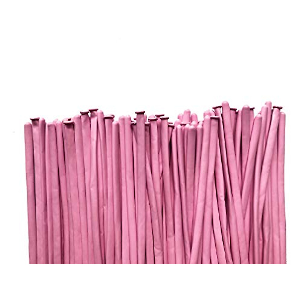 Carykon 100 PCS Thickening Latex Long Twisting Magic Balloons Solid Color Twisting Balloon for Animals (Pink)