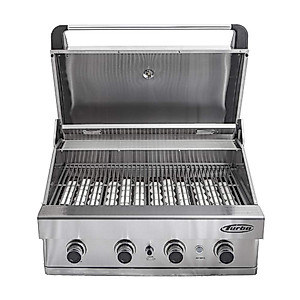 Barbeques Galore Turbo 32-inch 4-Burner Built-in BBQ Gas Grill - Natural Gas - BTH3221NG