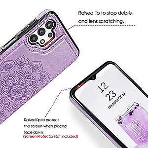 BENTOBEN Samsung Galaxy A32 5G Wallet Case, PU Leather Heavy Duty Rugged Shockproof Protective Cases with Card Slots Cash Holder Phone Case for Samsung Galaxy A32 5G 6.5 Inch 2021, Purple