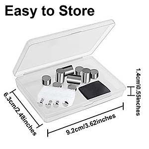 Ruisita 3.5 Ounces Tungsten Weight Tungsten Putty Weights Polished Axle Kit Cylinder Weight Polished and Grooved Axles, Compatible with Pinewood Car Derby Weights