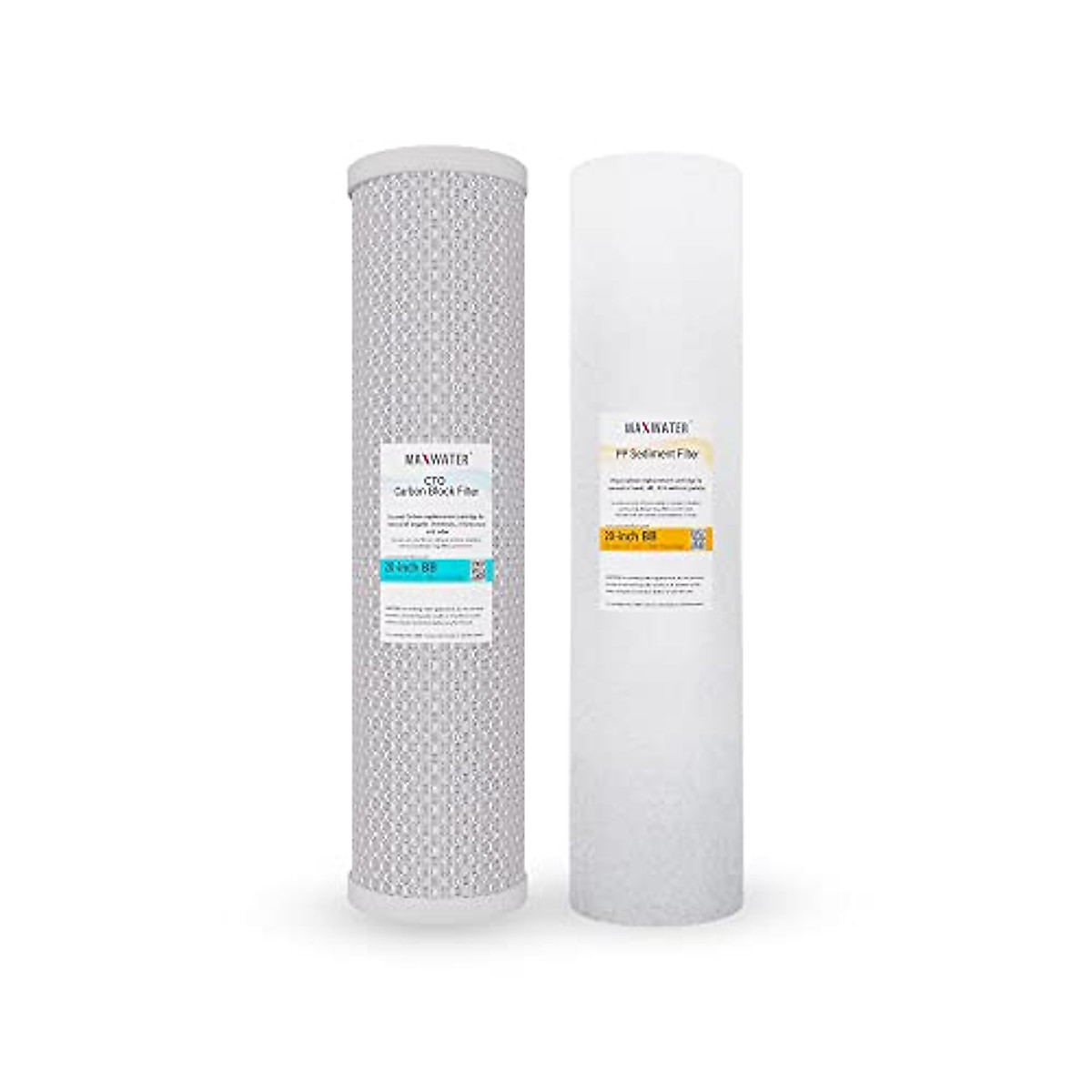 BB Sediment/Carbon Block Filter (5 Micron) 4.5 x 20" Whole House Filters Compatible with 20" Water Systems compatible FC25BX4, 32-450-20-GREEN, EP20-BB, 2C-20BB, DGD-5005-20, 155358-43, 33003117-1