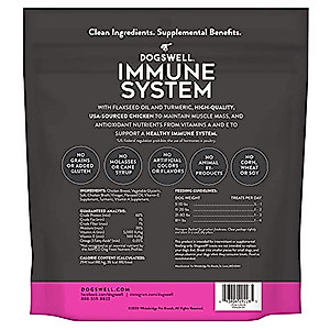 DOGSWELL Immunity & Defense, Flaxseed Oil, Turmeric, Vitamin E & A, Healthy Aging, Chicken Tenders 15 oz