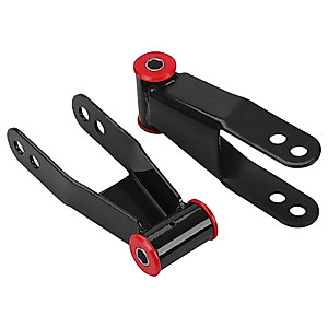 2inch Lowing Shackle kit Rear Drop Suspension 410520 Compatible with Ford F150/Chevy Silverado C1500 Tahoe/GMC Sierra 1500 C2500 K2500 Yukon 2WD 4WD Replaces