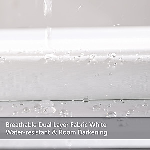 Persilux Zebra Blinds (24" W X 72" H, White) Dual Layer Roller Sheer Shades Light Filtering Privacy for Day and Night Roller Window Shades for Home and Office, Easy to Install