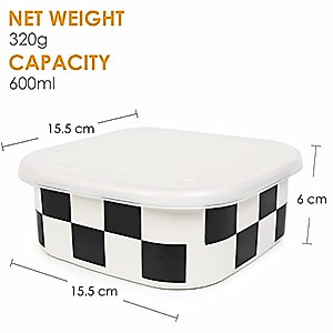 Enamel on Steel Food Storage Container with Lid (0.6, Square, 1, OLYTARU-Container-001)