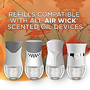 Air Wick Plug in Scented Oil Refill, 7ct, Apple Cinnamon Medley, Fall Scent, Essential Oils, Air Freshener