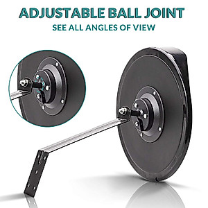 MEETWARM 12" Convex Security Mirror Curved Safety Mirror with Adjustable Fixing Bracket for Indoor Outdoor, Office Warehouse Driveway Garage Store