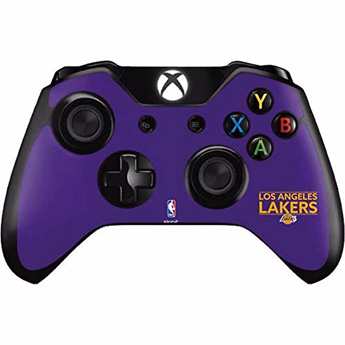 Skinit Decal Gaming Skin Compatible with Xbox One Controller - Officially Licensed NBA Los Angeles Lakers Standard - Purple Design