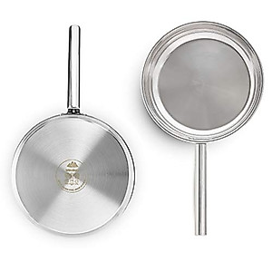 Camping Cookware Set 304 Stainless Steel 8-Piece Pots & Pans Open Fire Cooking Kit | Frying Pan Steamer with Travel Tote Bag | Compact For Outdoors & Indoors Kitchen Family Campfire Hiking RV