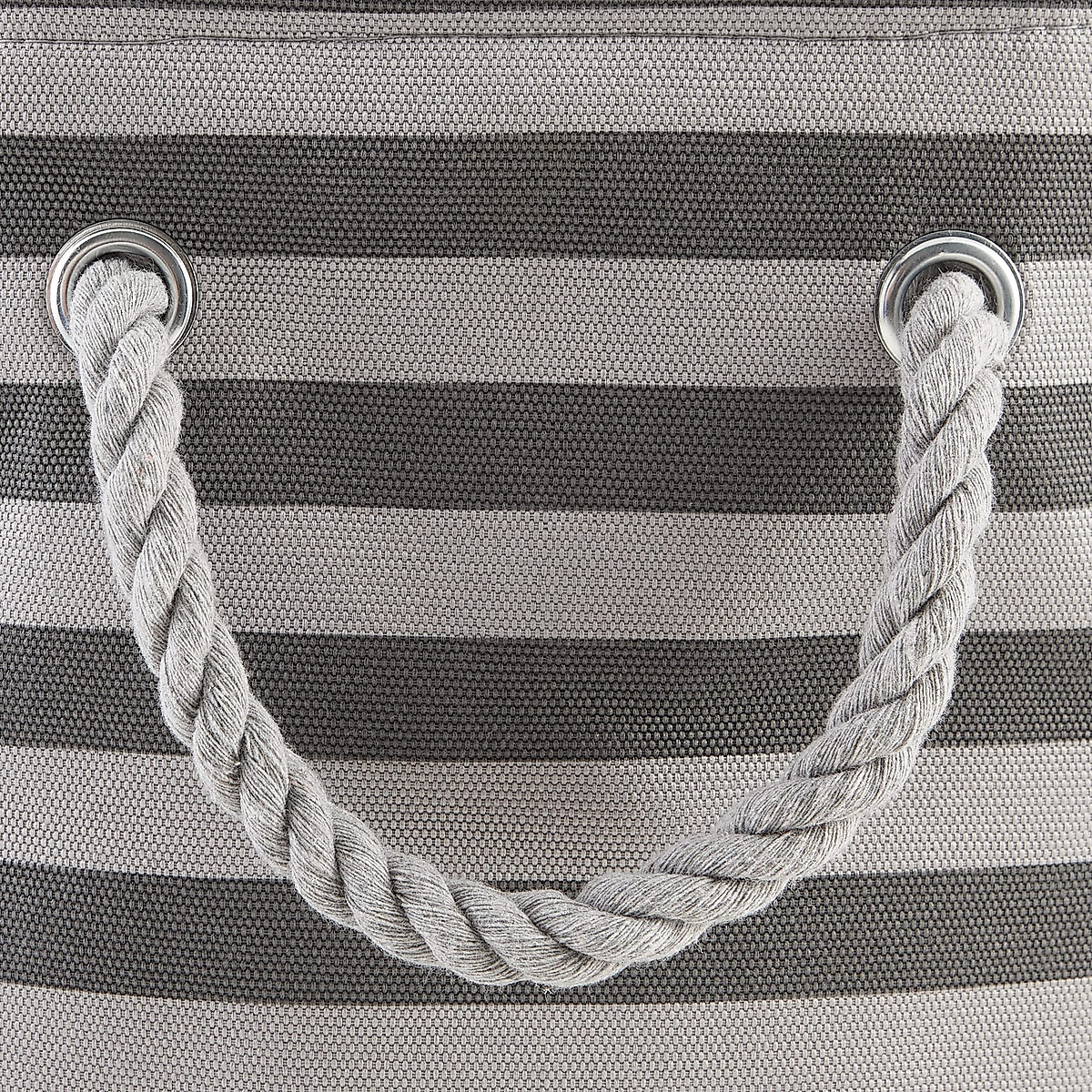 Bone Dry Pet Storage Collection Striped Paw Patch Bin, Small Rectangle, Gray