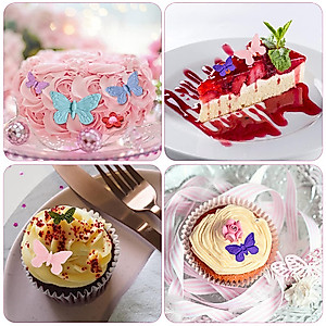 4 Pack Butterfly Molds Silicone Mini Butterfly Fondant Mold Butterfly Chocolate Candy Mold for Cupcake,Sugar Crafts,DIY Polymer Clay and Cake Decorating (butterfly)