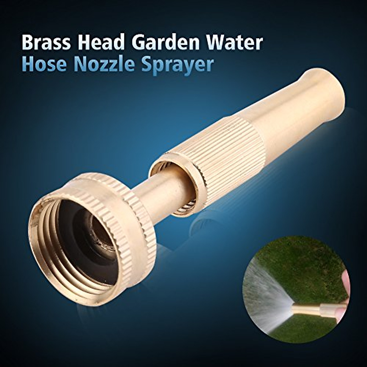 Spray Nozzle, Adjustable Brass High Pressure Garden Hose Sprayer 1 Male Connector Water Head Washer,for Watering Plants Lawn Washing Car Pets Dripper Irrigation Drip Car