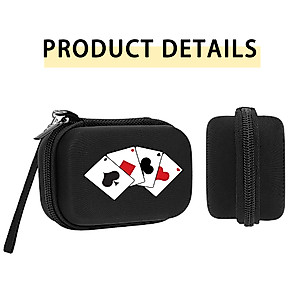 Hard Portability Playing Card Travel Case Compatible with Set Enterprises FiveCrowns card game,Protective Case Organizer.(Notincluding Cards)(black)