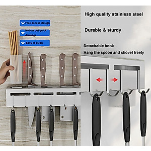 Generic Knife Holder, Stainless Steel Knife Holder, Suitable for families, hotels, restaurants, offices, White
