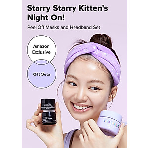 I DEW CARE Starry Kitten Night - Peel Off Masks and Headband Set | Hydrating, Illuminating, Exfoliating, Star-patterned Headband, Gifts Set for Women and Girls