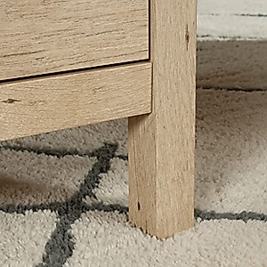 Sauder Pacific View L-Desk, L: 58.47" x W: 58.43" x H: 29.92", Prime Oak Finish