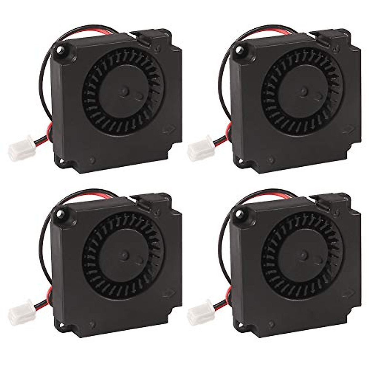 4PCS 3D Printer Cooling Fan 4010 Cooling Fan Quiet Oil Bearing Turbo with 2 Pin Terminal for Hotend Extruder Heatsinks Makerbot MK7 MK8 CPU Chip Arduino (4PCS, 5V(4010 Turbo))