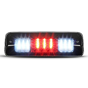Partsam High Mount Stop Light 3rd Third Brake Light Replacement for Ford F150 F-150 2004 2005 2006 2007 2008 Smoked LED Rear Cab Roof Brake Stop Tail Cargo Center Light Lamp Black Housing w/3 Plugs