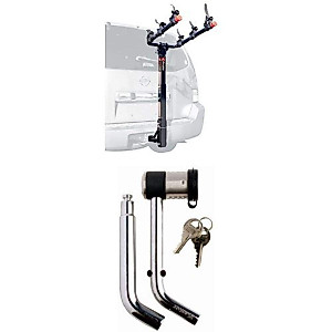 Allen Sports 3-Bike Hitch Mount Rack with 1.25/2-Inch Receiver and Master Lock 2866DATSC Swivel Head Receiver Lock, Chrome