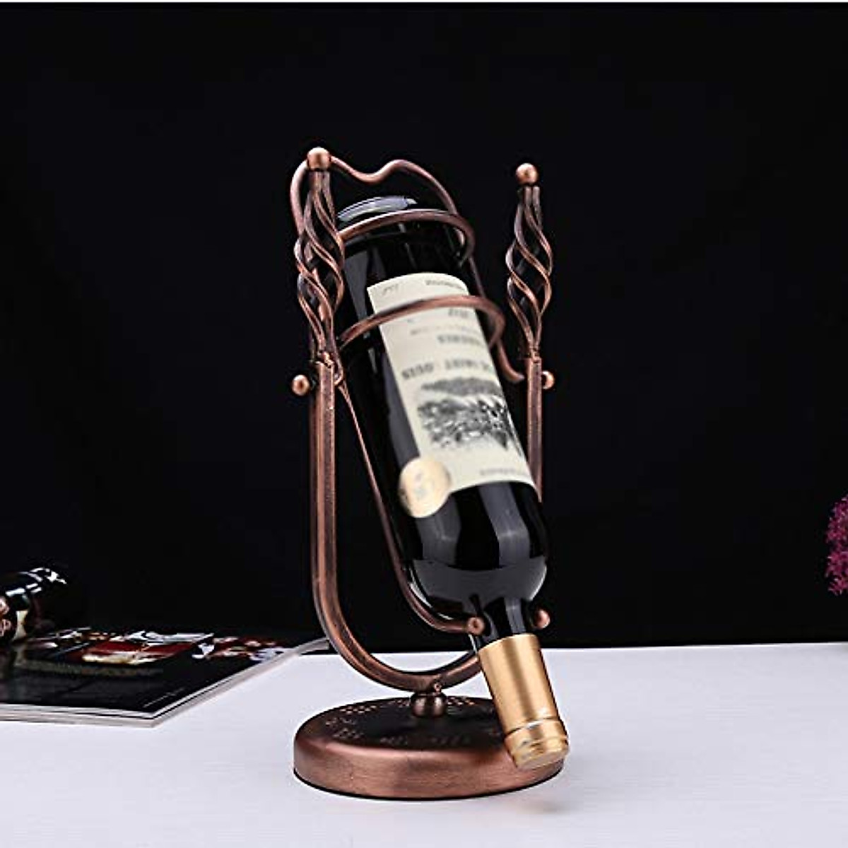 ZYZMH Swing Wine Rack Wine Rack Decoration Creative Display Rack Wine Bottle Rack Home European Wine Rack